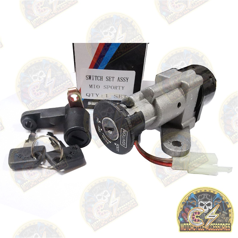 LJ Motorcycle Lock Set Ignition Switch With Seat Lock Main Switch Set ...