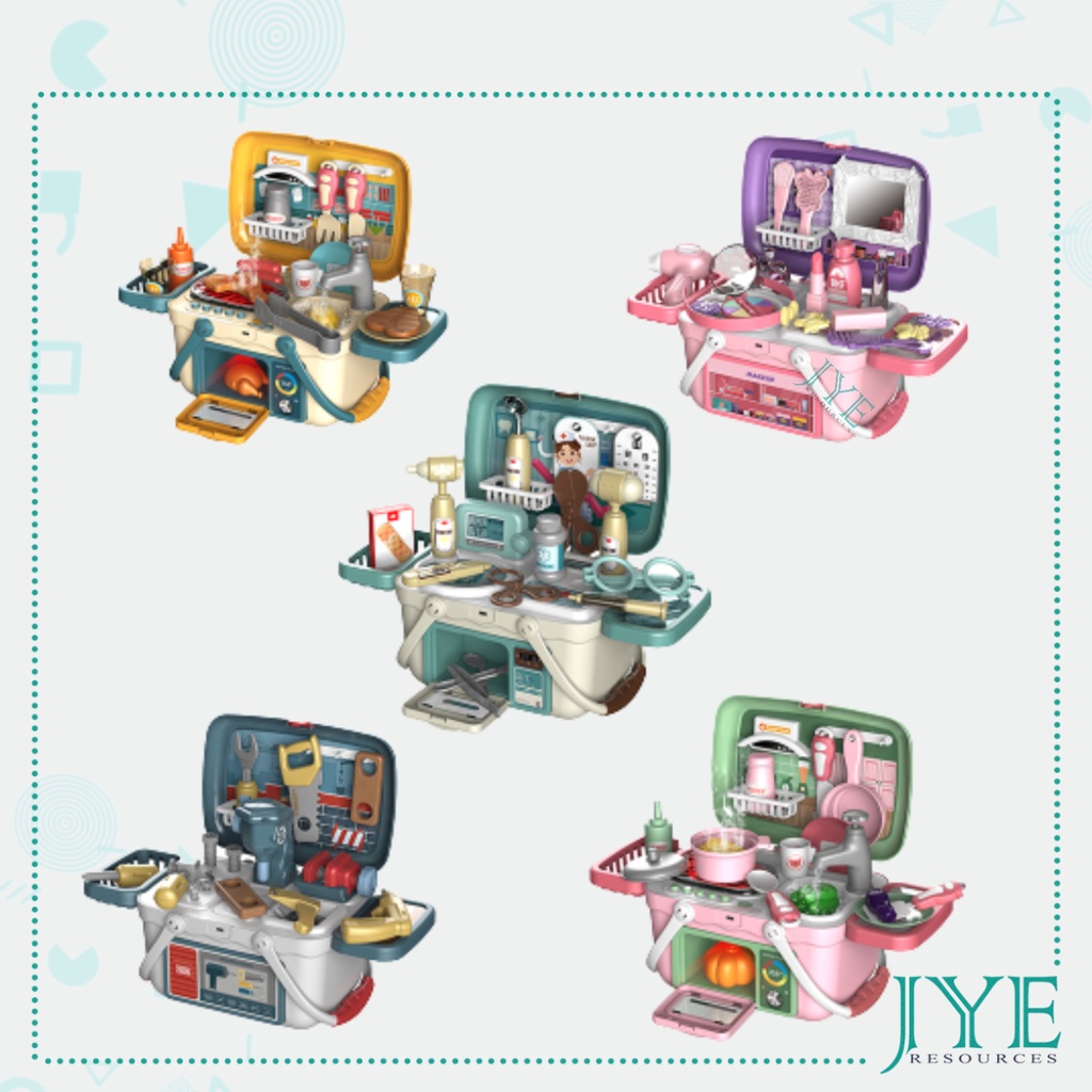 JYE VANYEH 2 IN 1 Shopping Suitcase Luggage Set With BBQ Party Dresser ...