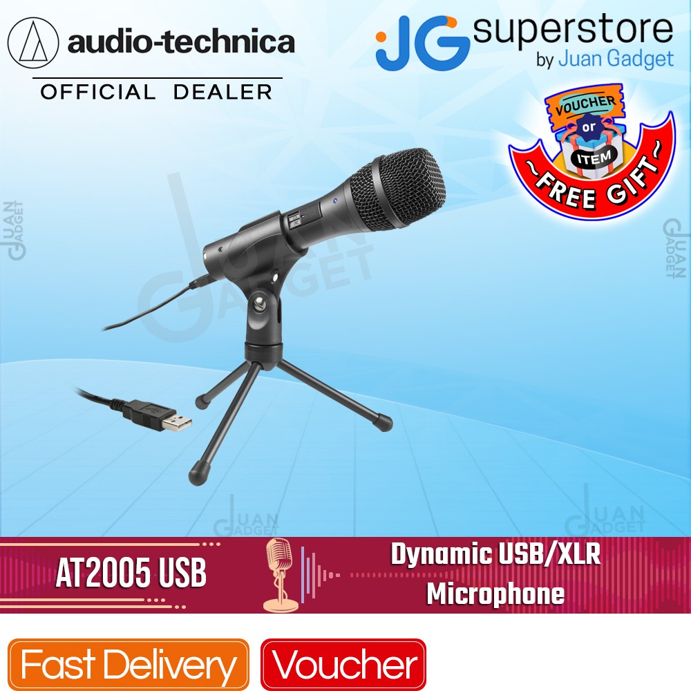 Audio Technica AT2005USB Cardioid Dynamic USB/XLR Microphone | JG ...
