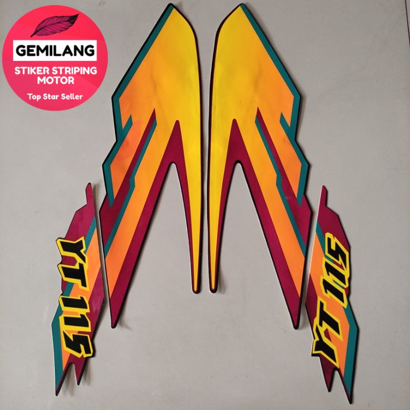 Striping Decal Polet Sticker yamaha yt 115 motorbike Sticker list h ...