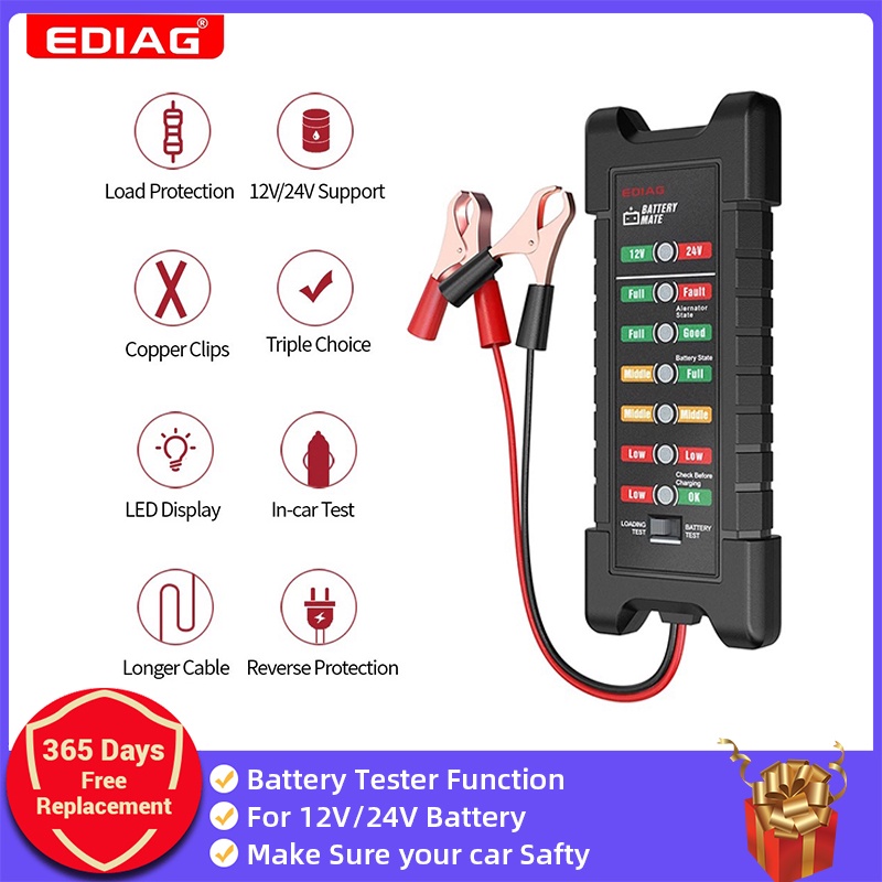 Ediag BM310 & BM410 Battery Mate 12V & 24V Digital Car Battery Tester ...