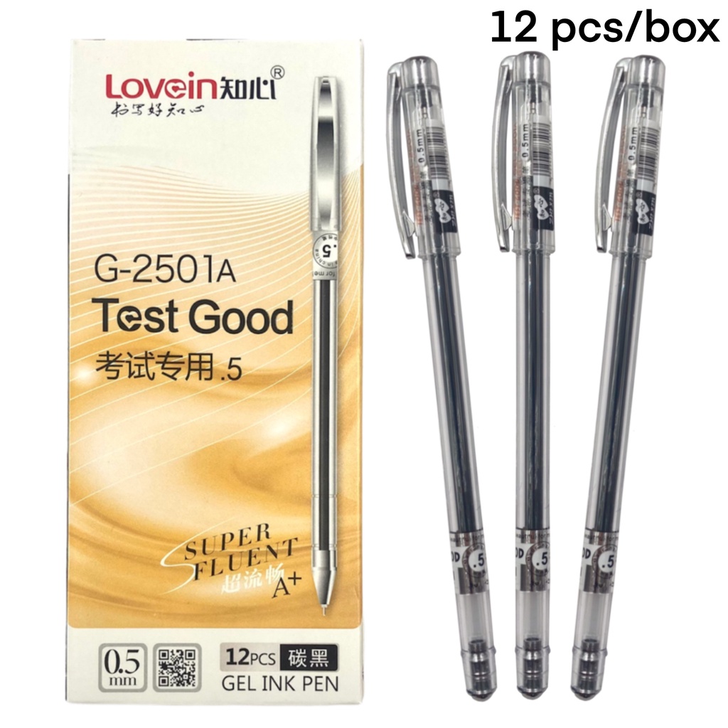 XP761 (12pcs) TEST GOOD Gelpen Set Ballpen 0.5mm Black ink Ball pen ...