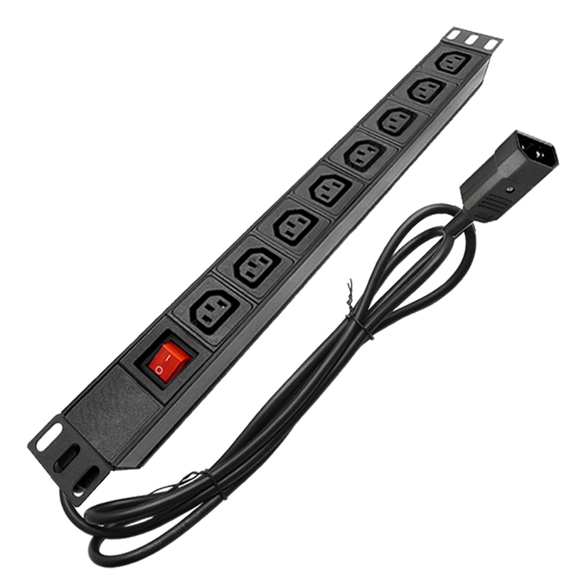 19" Rack Power Distribution Unit Power Supply Unit 8-Way Power Strip ...
