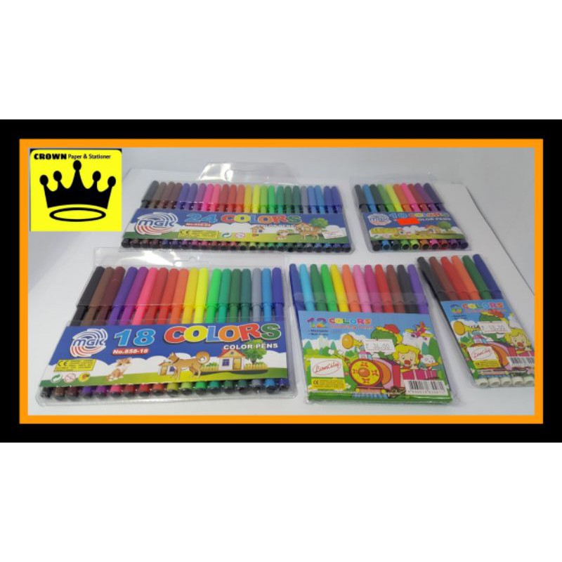1 Set ASSORTED COLOR PENS- Crownpaper Supplies | Shopee Philippines