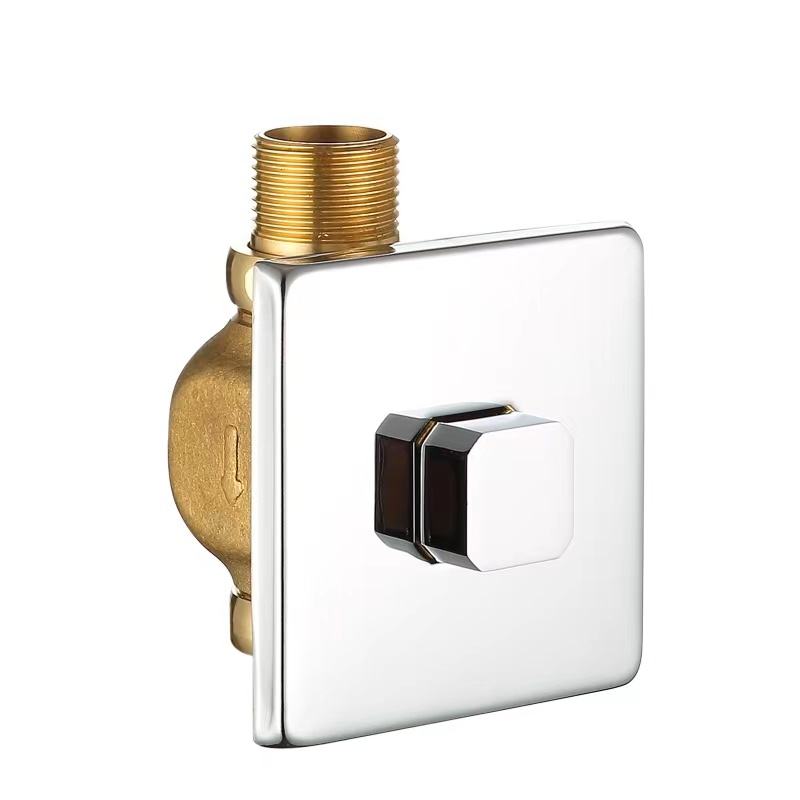 Square Wall Cover Concealed Toilet Flush Valve Push Button Brass Flush ...