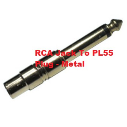 Audio Adaptor RCA Jack To PL55 Plug - Metal | Shopee Philippines