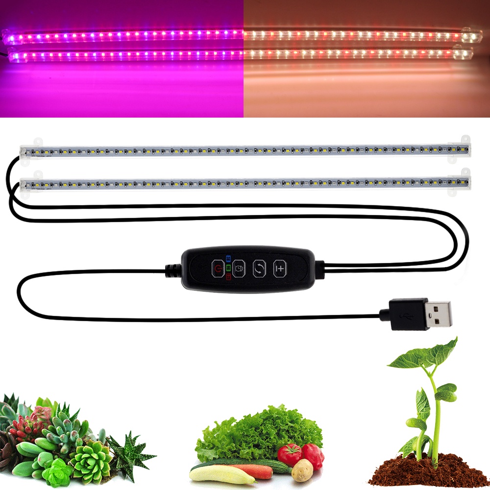USB LED Grow Light Full Spectrum Indoor Plants Growth Light DC5V 27leds ...