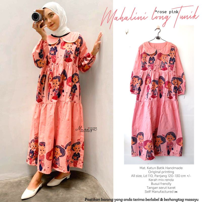 Mahalini Dress / Batik Dress / Women's Dress / Batik Klewer | Shopee ...