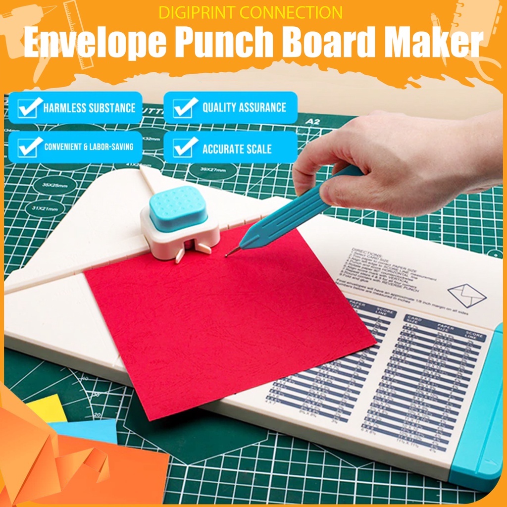 Envelope Punch Board Maker Creasing Paper Embosser Shaper Scoring Board ...