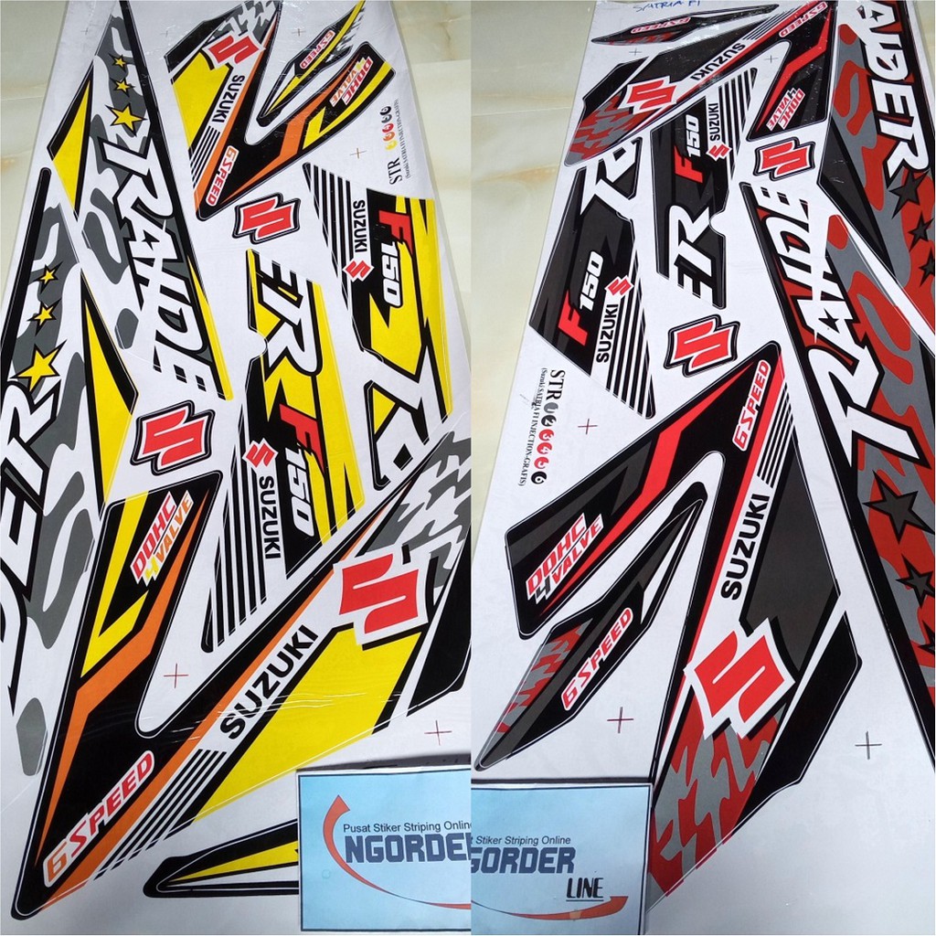 Striping Streeping Decal Dekal Sticker Emblem Logo Motorcycle Suzuki ...