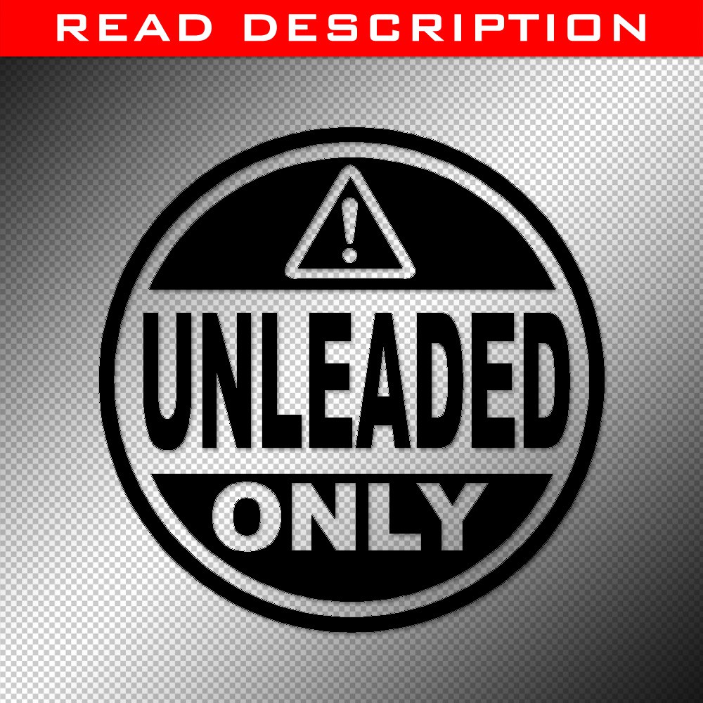 Sticker | Unleaded fuel only | Decals | Vinyl Weather Proof | 3.25 ...