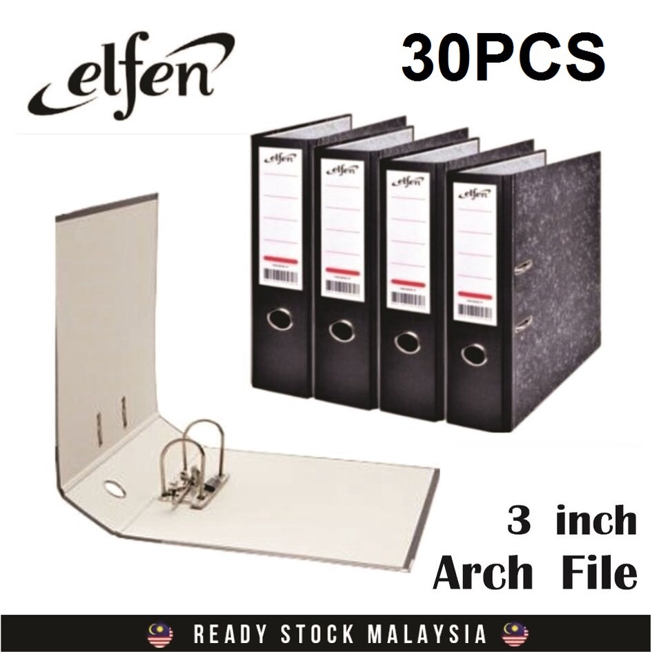 ELFEN Lever Arch File 3 Inch (75mm) 30 PCS/CTN (FAIL BERKUALITI ...