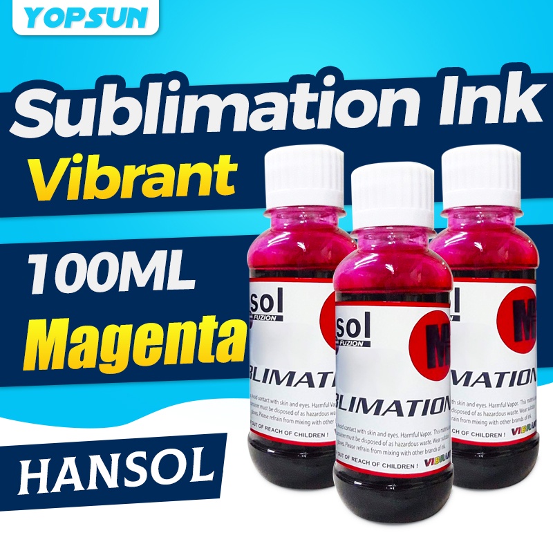 Hansol Sublimation Ink Vibrant 100ml 6 Colors | Shopee Philippines