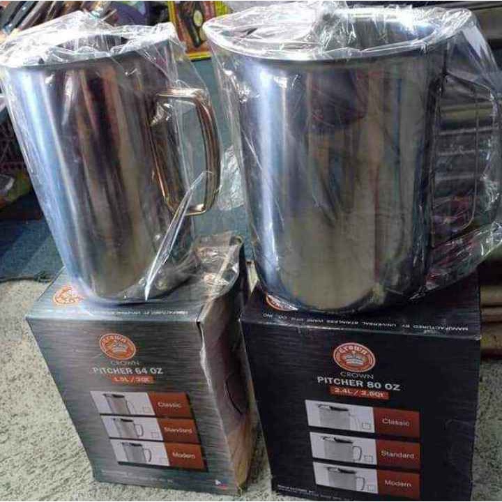 ORIGINAL Stainless Steel Pitcher Crown Brand 64 or 80 oz | Shopee ...