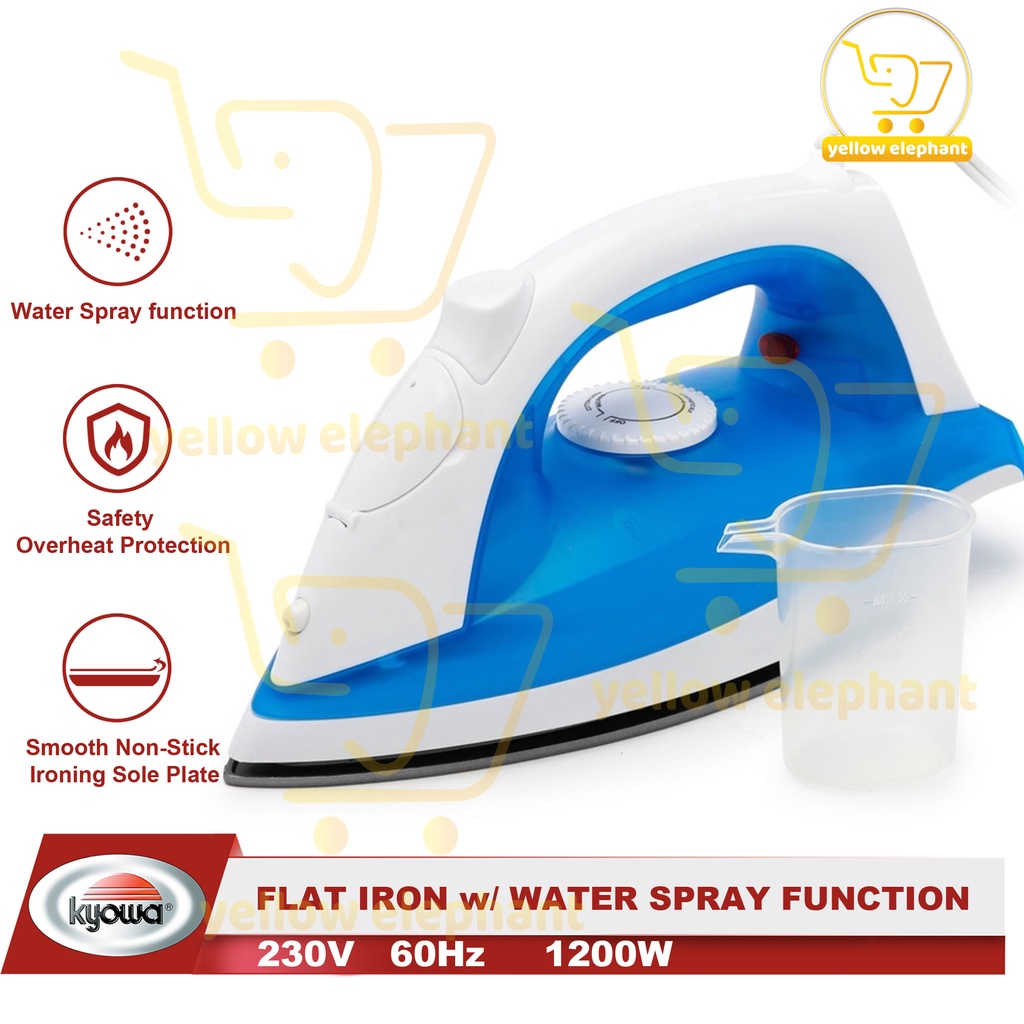 Kyowa Flat Iron With Water Spray 230v 1200w - Yellow elephant Everyday ...