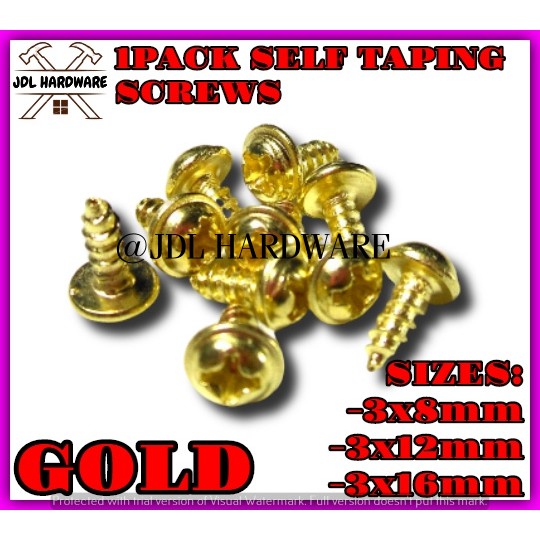 3905 GOLD SELF TAPPING SCREWS Self Drilling Screws | Shopee Philippines