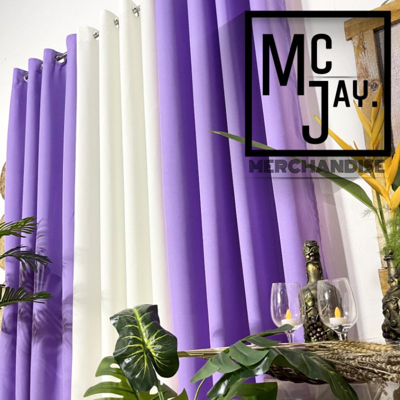 MCJAY - Plain Ring Curtain in Purple Shades (6ft/7ft) - Sold per PIECE ...