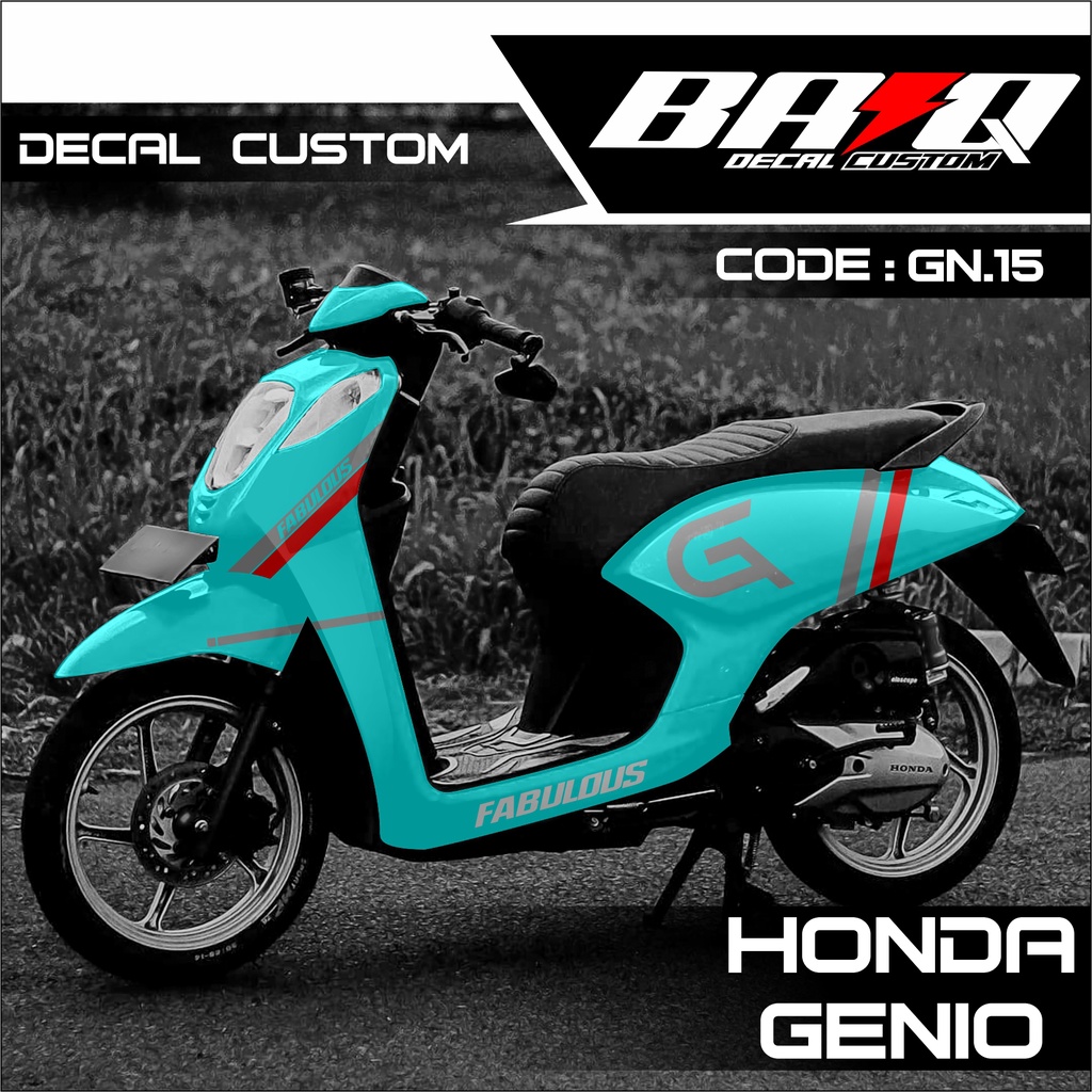 Honda GENIO DECAL - HONDA GENIO DECAL - FABULOUS Variation Code GN.15 ...