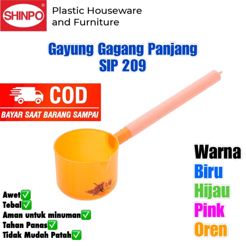 Shinpo SIP 209 Long Handle Dipper Ice Fruit Dipper Long Dipper | Shopee ...