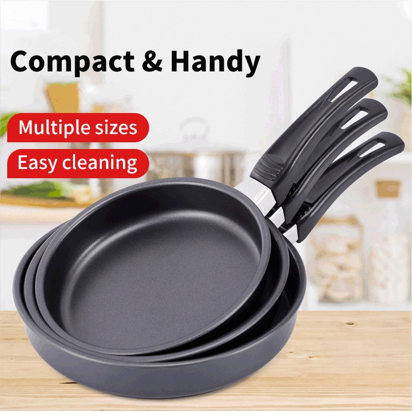 14/16/18cm Mini Nonstick Frying Pan With Handle Steak Fried Less Oil ...