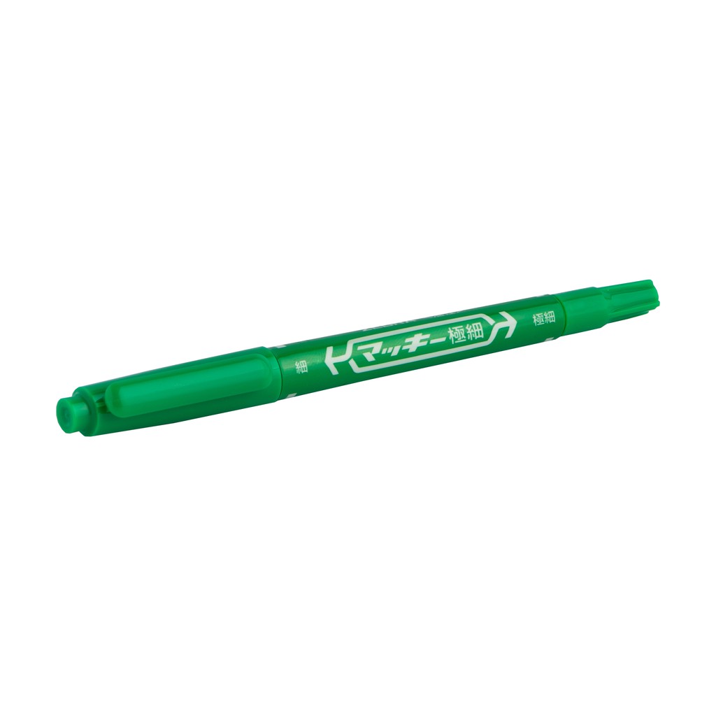Zebra Double-tip Permanent Marker Green MO-120 (10Pcs) | Shopee Philippines