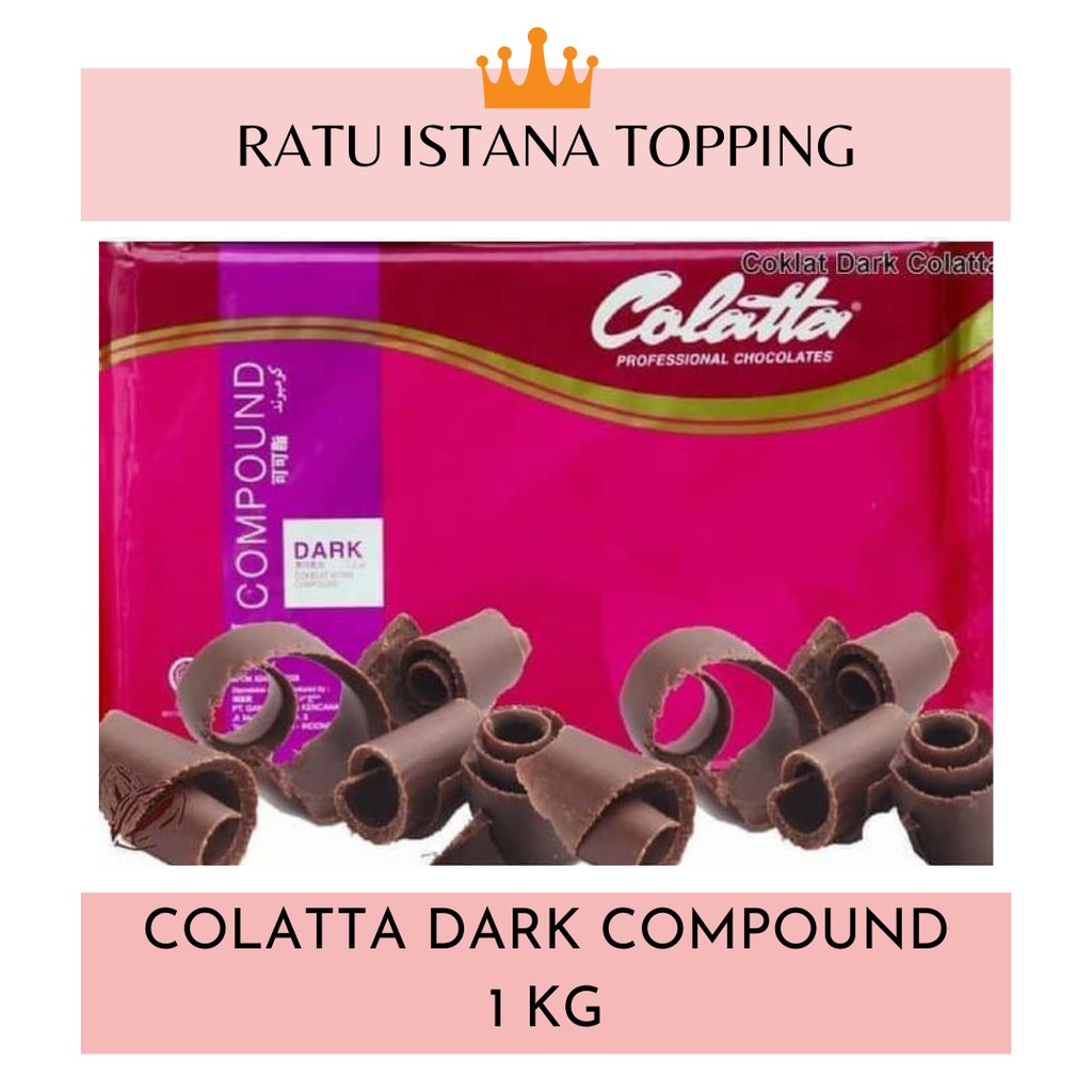 Colatta DARK COMPOUND- CHOCOLATE Bar 1KG-DARK CHOCOLATE-CHOCOLATE Block ...