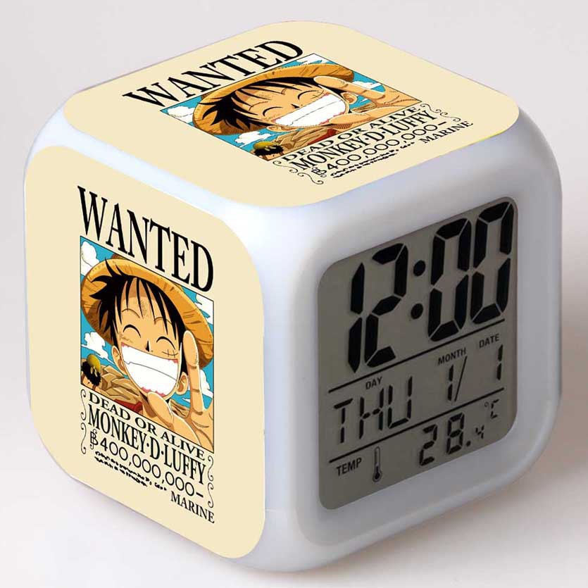 One Piece Alarm Clock ONE PIECE Luffy Chopper Barking Colorful mood LED ...