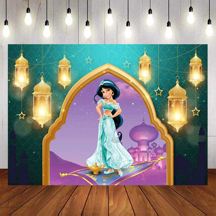 Aladin Jasmine Princess Birthday Backdrop For Photography Baby Shower ...