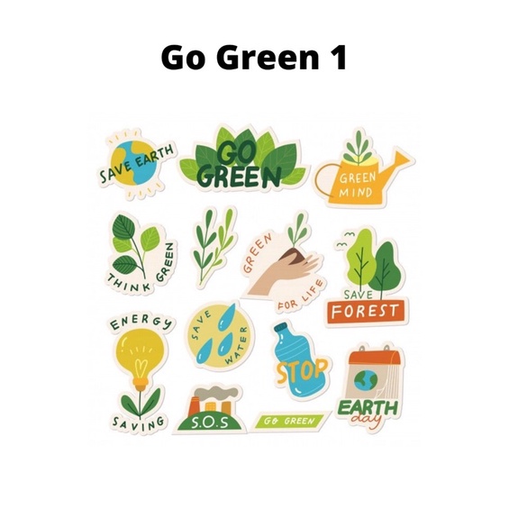 HP Sticker Pack Go Green Sticker Save Earth Sticker No Plastic ...