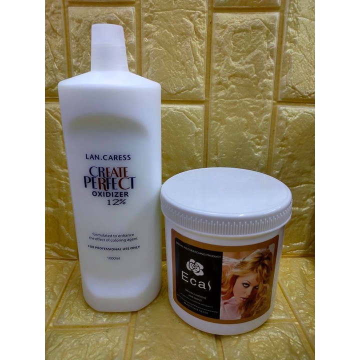 1set Create perfect oxidizing cream1000ml with ecas bleaching powder ...