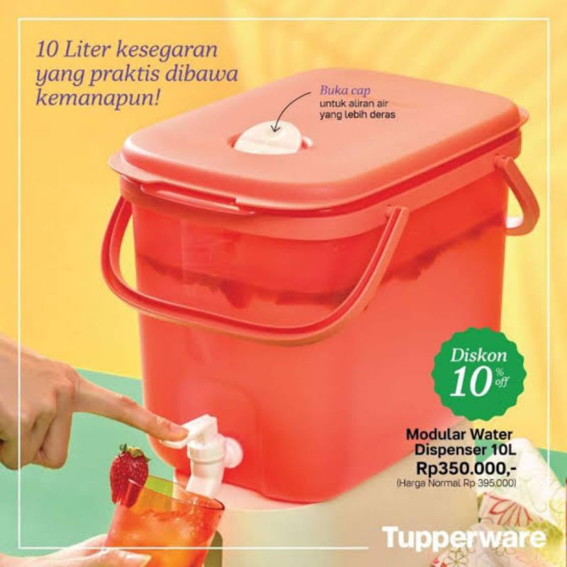 Modular Water Dispenser Teapot jug Tupperware 10 Liters | Shopee ...
