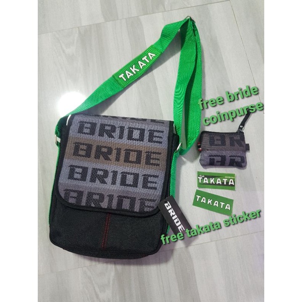 TAKATA X BRIDE SLING BAG BIG WITH FREE COINPURSE FREE TAKATA STICKER ...