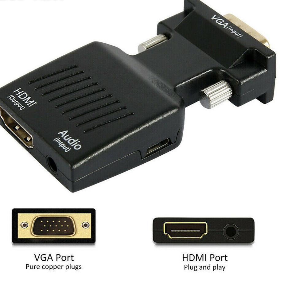 Vga TO HDMI CONVERTER ADAPTER.G / VGA TO HDMI (G) | Shopee Philippines