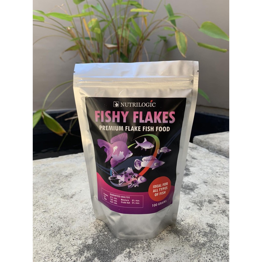 Nutrilogic ®️ Fish Food Flakes Growth Color Enhancer High Quality Imported 100 grams | Shopee ...