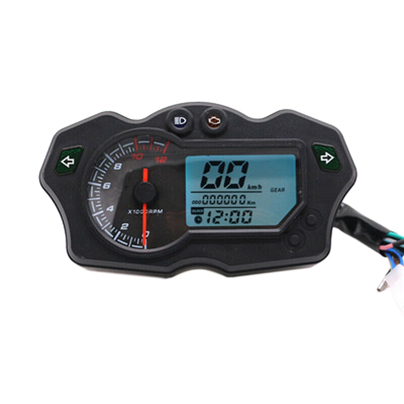 Motorcycle Speedometer Universal 7 Colors Tachometer Odometer Gauge ...