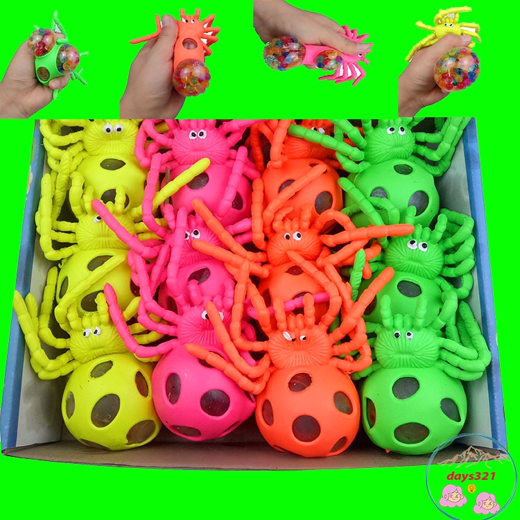 Squishy Mochi colorful seed Squishy spider shaped like a black spider ...