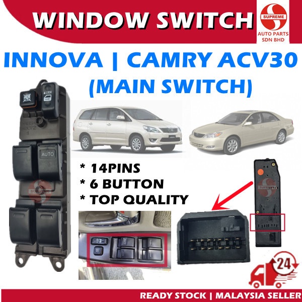 S2u Power Window Switch Toyota Innova Camry ACV30 Main Switch 14Pin ...