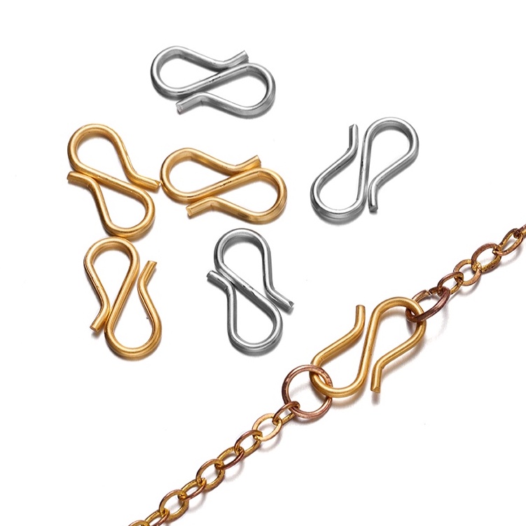 St.Kunkka 20Pcs 7 * 13Mm Stainless Steel S-Shaped Connector Necklace ...