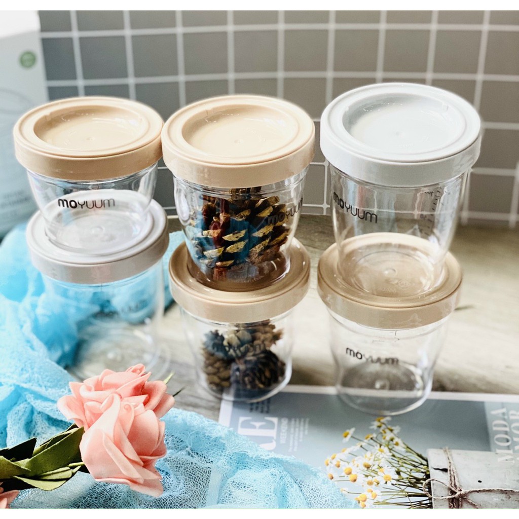 Tritan Moyuum Korean milk & food storage cup 130ml / 180ml / 240ml ...