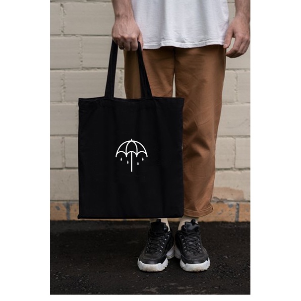HITAM Apikae - Women's Tote Bag - Men's Tote Bag - BLACK UMBRELLA Tote ...
