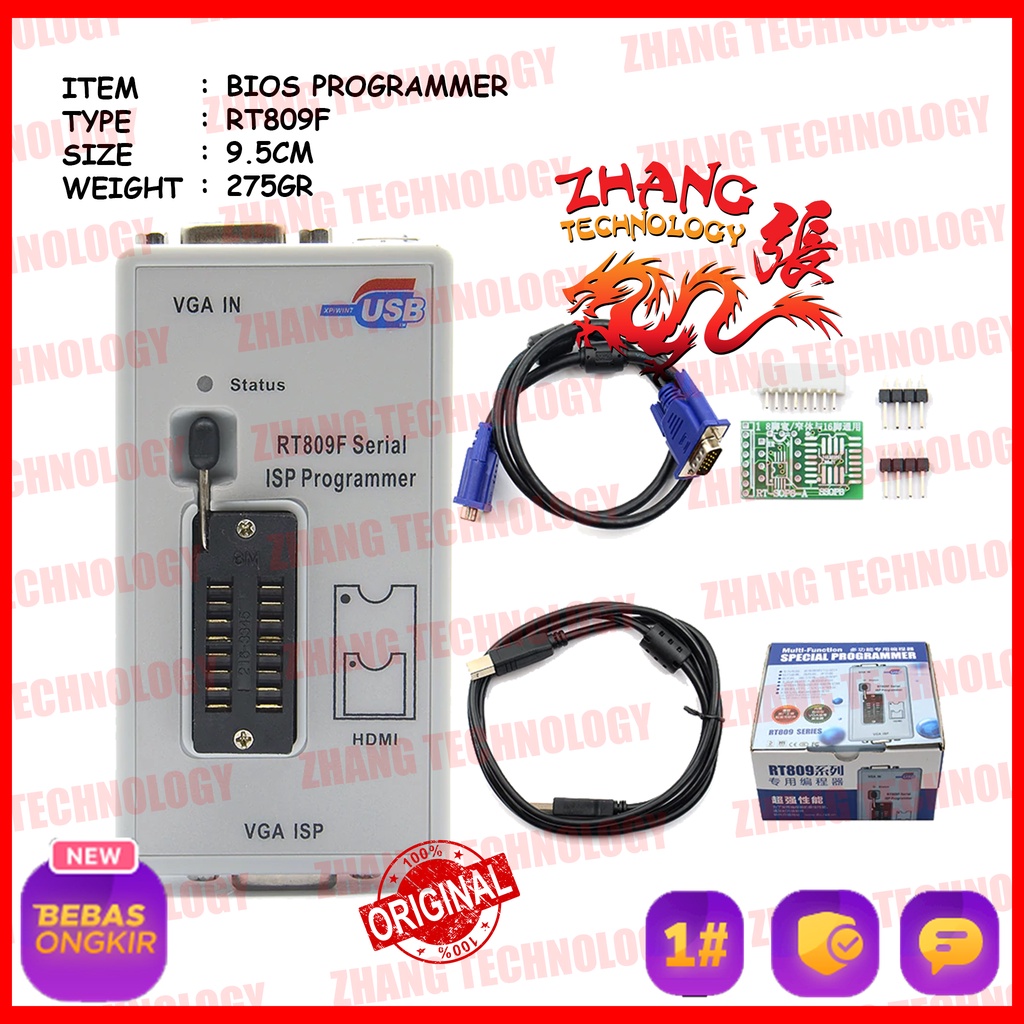 [ ZHANG TECHNOLOGY ] ORIGINAL!!! RT809F RT809 BIOS PROGRAMMER FLASH EEPROM LAPTOP TV ETC ...