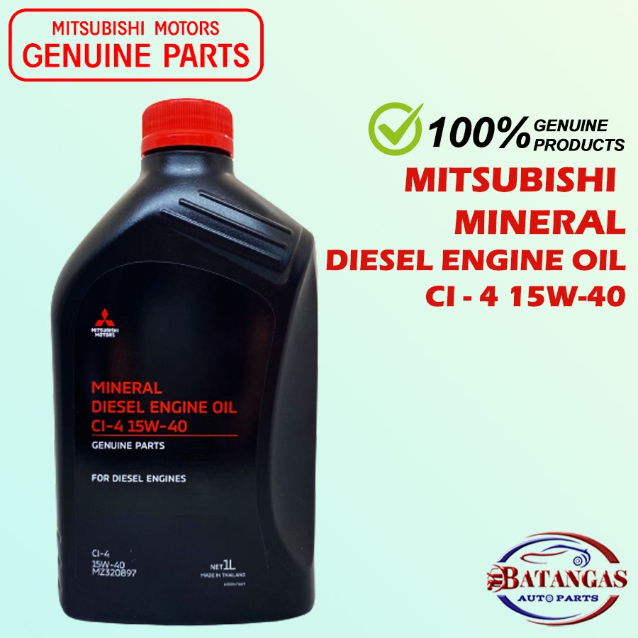 MITSUBISHI MINERAL DIESEL ENGINE OIL 15W-40 CI-4 1LITER | Shopee ...