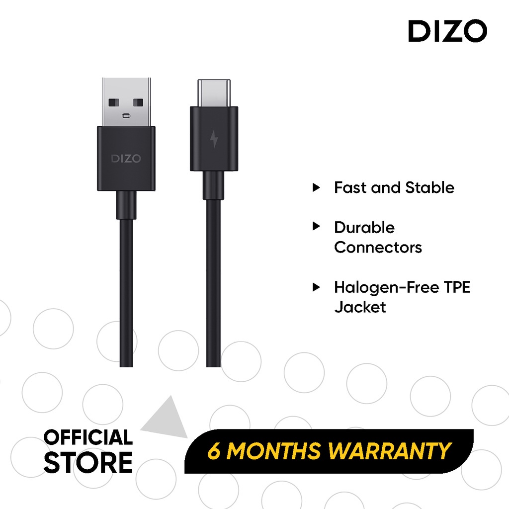 Dizo Type-C Cable Fast And Stable Durable Connectors Halogen-Free Tpe ...