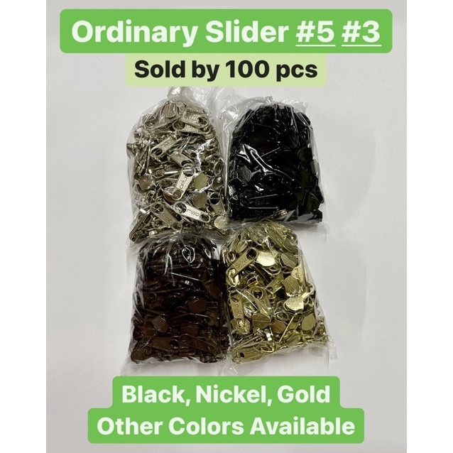 100 PCS Ordinary / Standard Slider Zipper Runner for Continuous Zipper ...