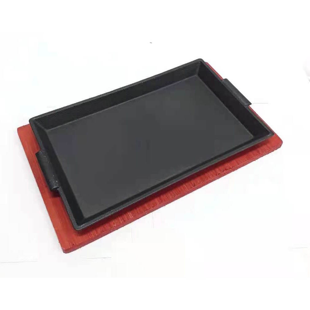 Sizzling Plate Rectangle Design With Wood (9310) | Shopee Philippines