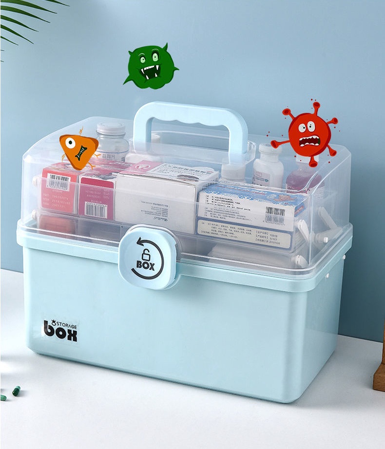 Medicine Box Toolbox Multi-Purpose Organizer Box Family First Aid Kit ...