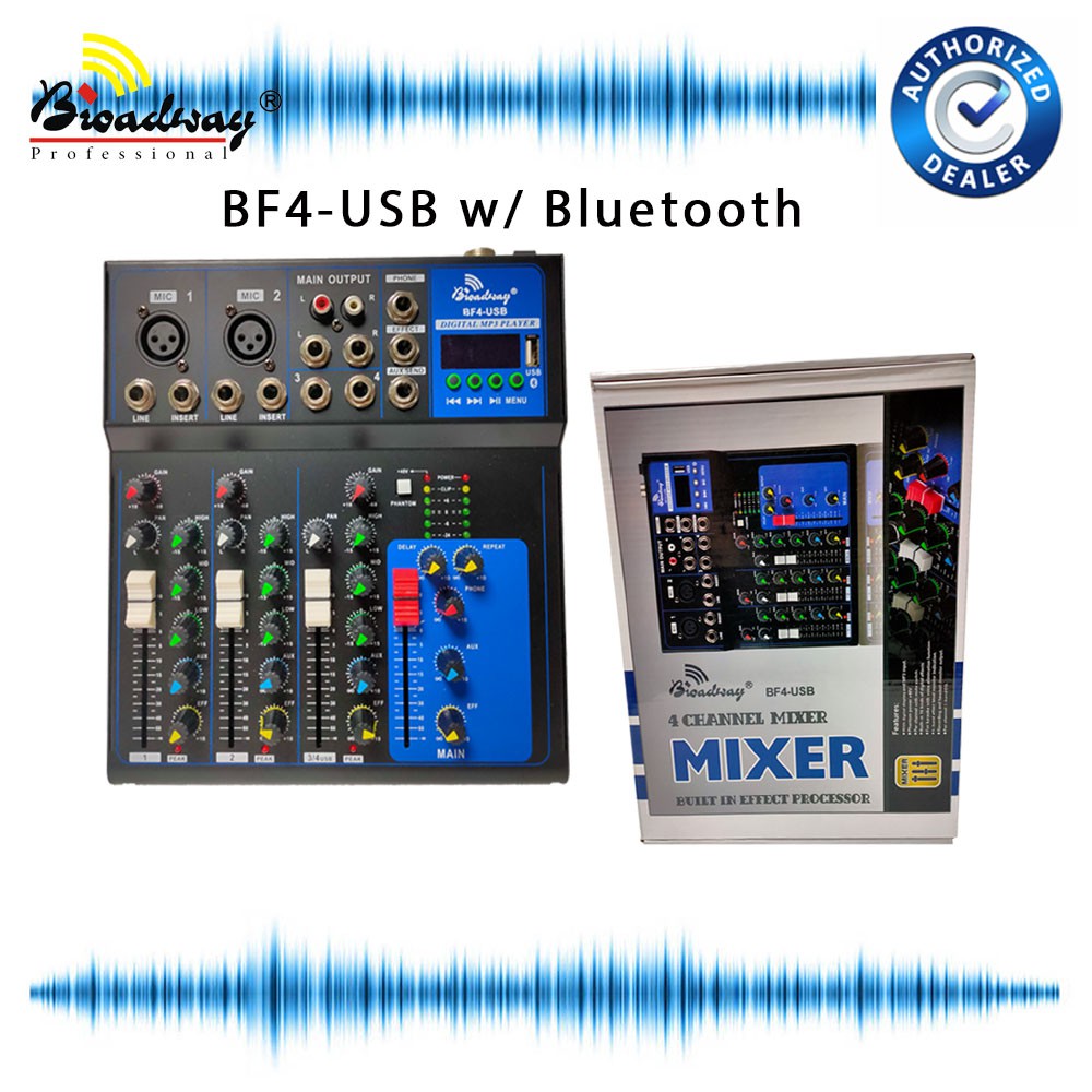 4 channel mixer Broadway BF4-USB 4ch mixer | Shopee Philippines
