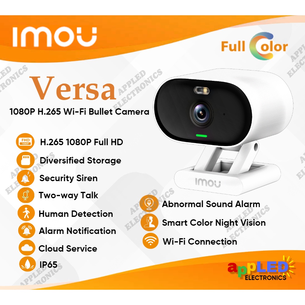 Imou Versa 2MP Wi-Fi Camera Outdoor IP65 Weatherproof with Mic and ...