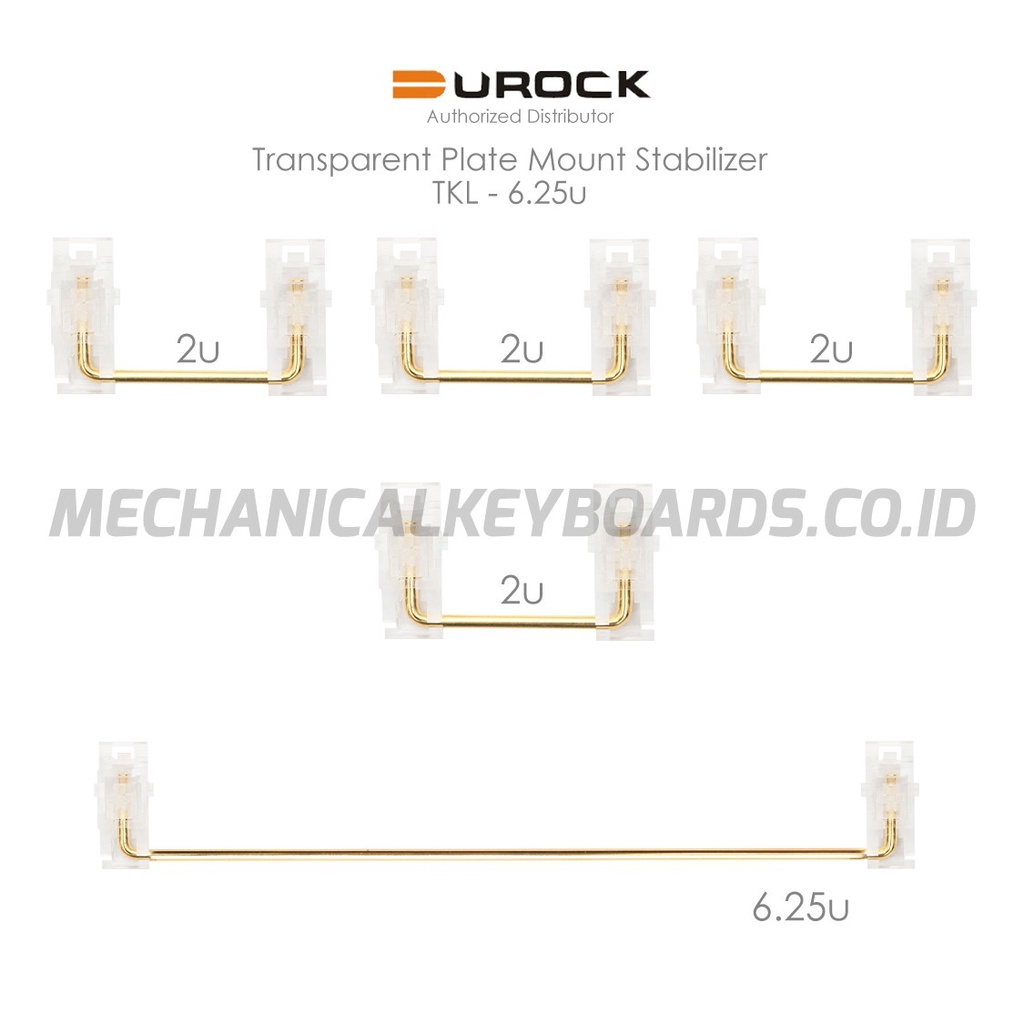 DUROCK Transparent Plate Mount Keyboard Stabilizer Sets (TKL - 6.25u ...