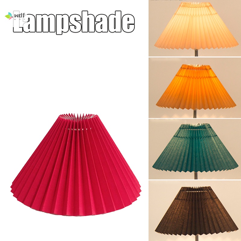 Pleated Lampshade E27 Light Cover Japanese Style Fabric Table Lamp ...